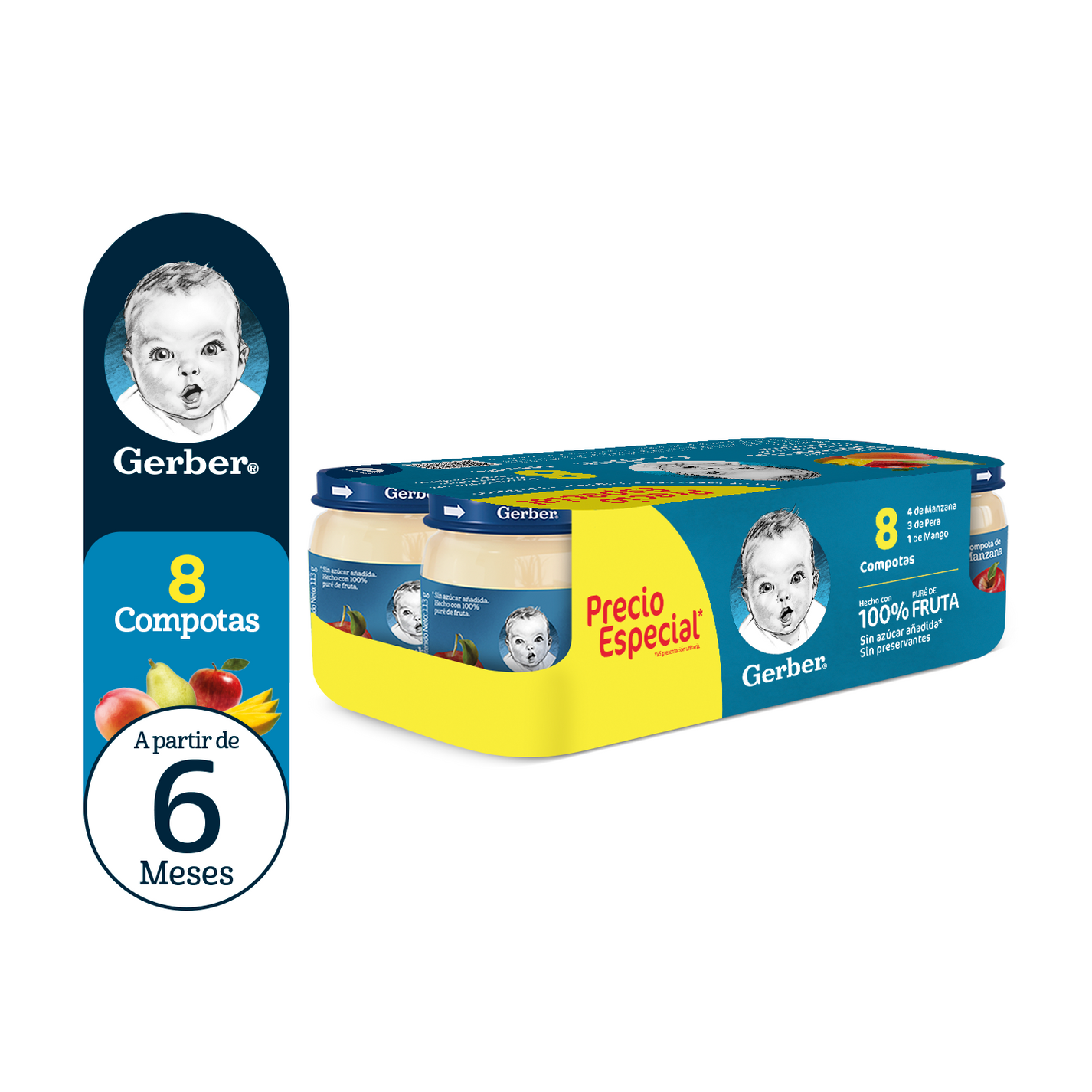 Gerber Sabores Varios Pack 8 Un. – Tienda Nestlé