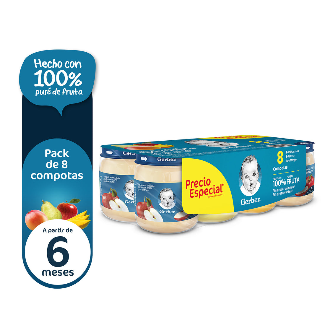 Gerber Sabores Varios Pack 8 Un. – Tienda Nestlé