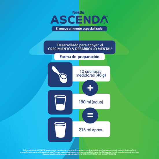 Ascenda®️ 400g - Suplemento para el crecimiento - Tienda Nestlé