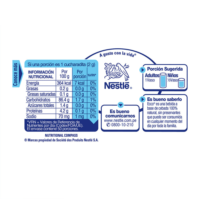 ECCO Bebida Base Cebada 80g – Tienda Nestlé