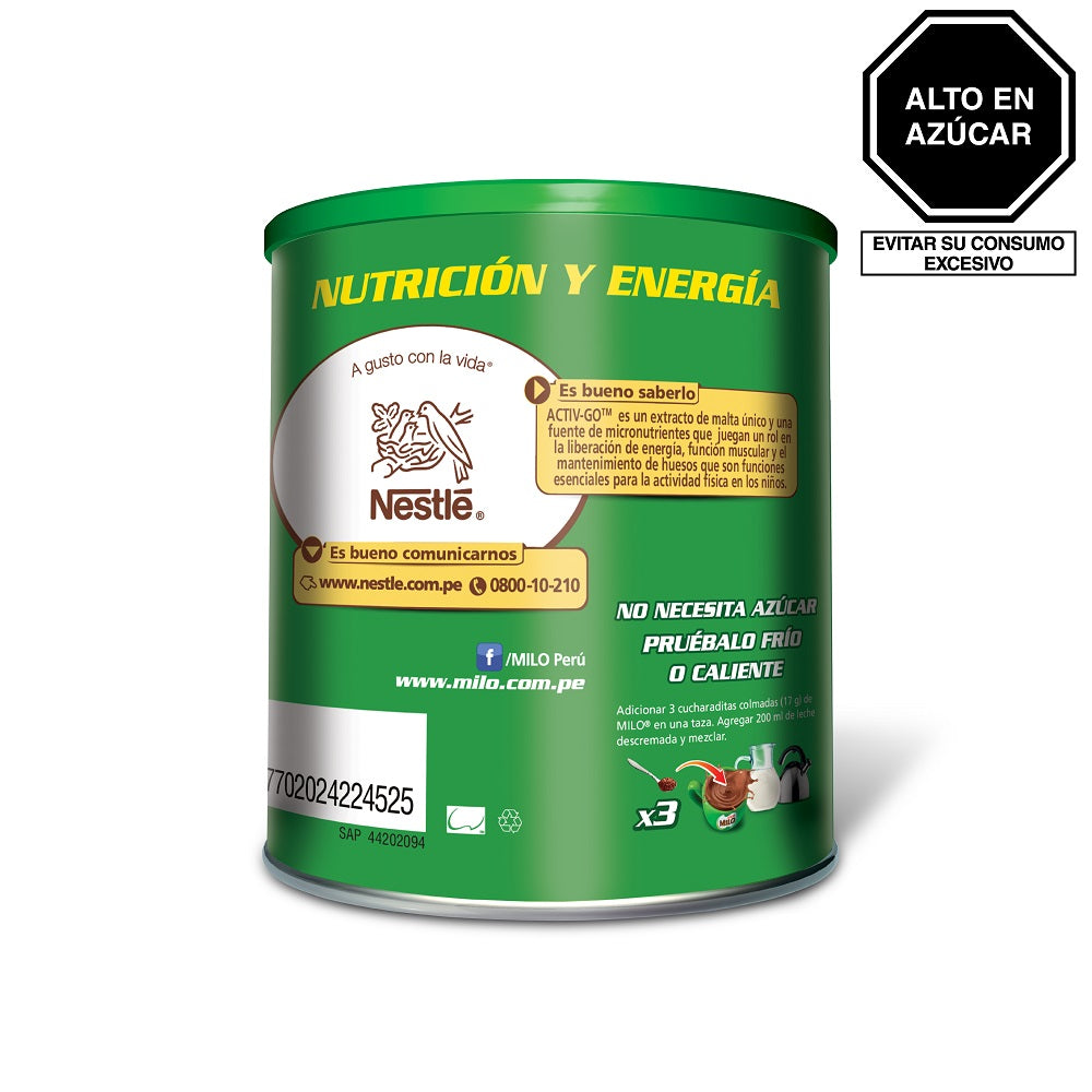 MILO Lata 380g – Tienda Nestlé