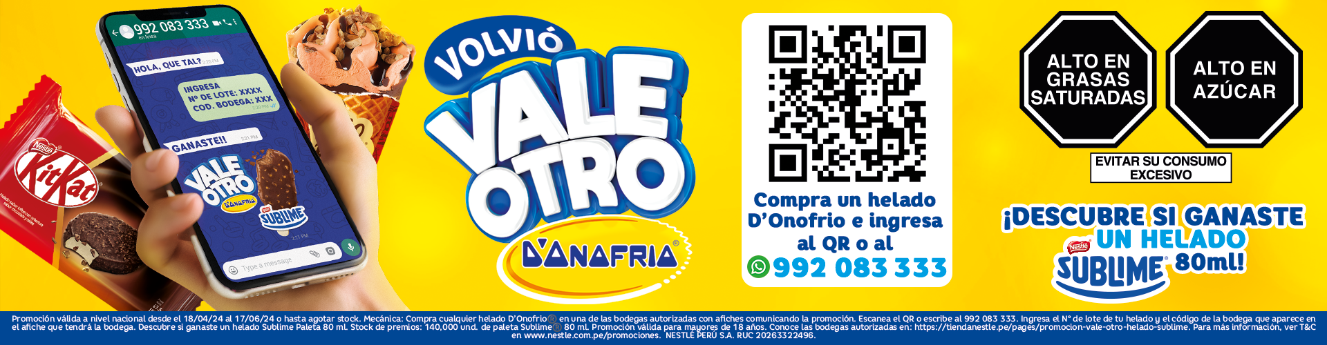 Promocion Vale Otro Helado Sublime – Tienda Nestlé